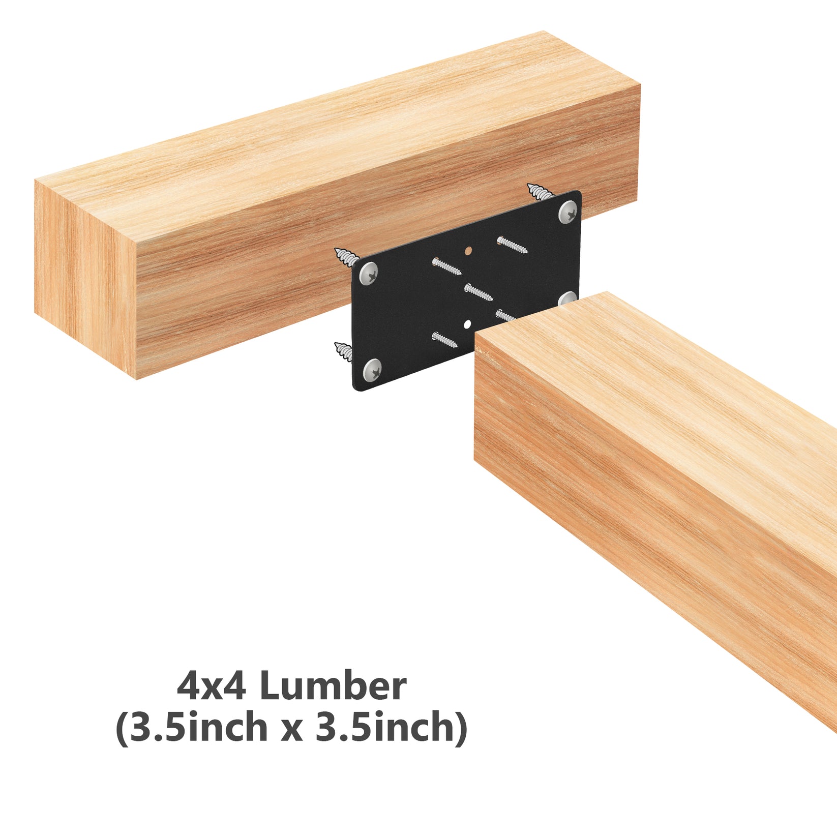 4x4 Post Anchor Plates (2 pcs)- Perfect for Deck Railing, Wood Fence ...
